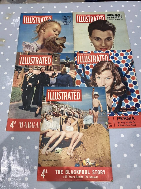 VINTAGE ‘ILLUSTRATED’ MAGAZINES - 5 Issues from 1952 - Blackpool ...