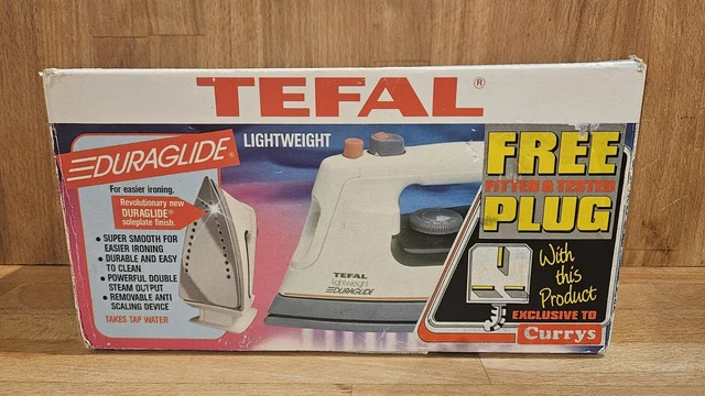 VINTAGE TEFAL ULTRAGLIDE Lightweight 1447 Iron BOXED Working 80's / 90 ...