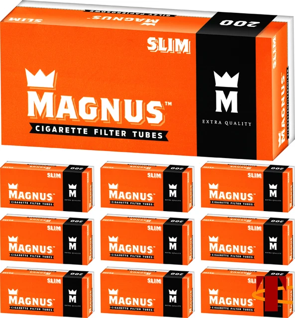 ZIGARETTENHÜLSEN FILTERHÜLSEN MAGNUS SLIM 200 Stk X 10 EUR 10,53 ...
