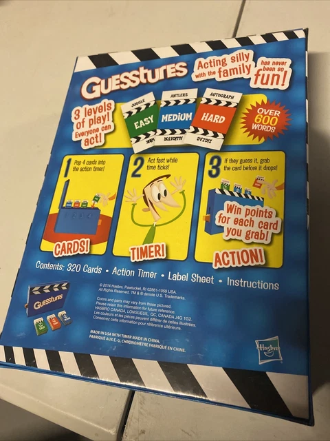 GUESSTURES FAMILY CHARADES jeu 320 cartes scellées dans sa boîte neuve ...