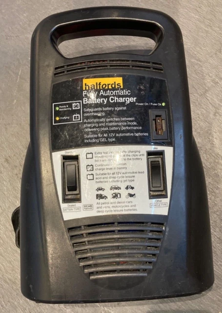HALFORDS FULLY AUTOMATIC Battery Charger / Maintainer for Cars ...