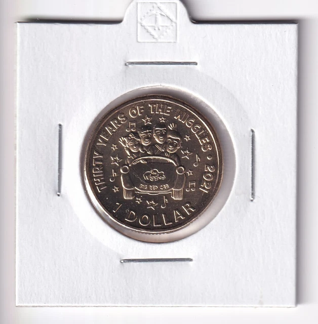 AUSTRALIAN: 2021 $1 30 Years Of The Wiggles 2021 Unc Coin In 2X2 Holder ...