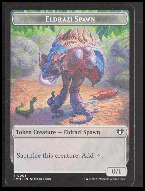 MTG ELDRAZI SPAWN Token 3 Token Commander Masters Card CB-1-2-A-55 $4. ...