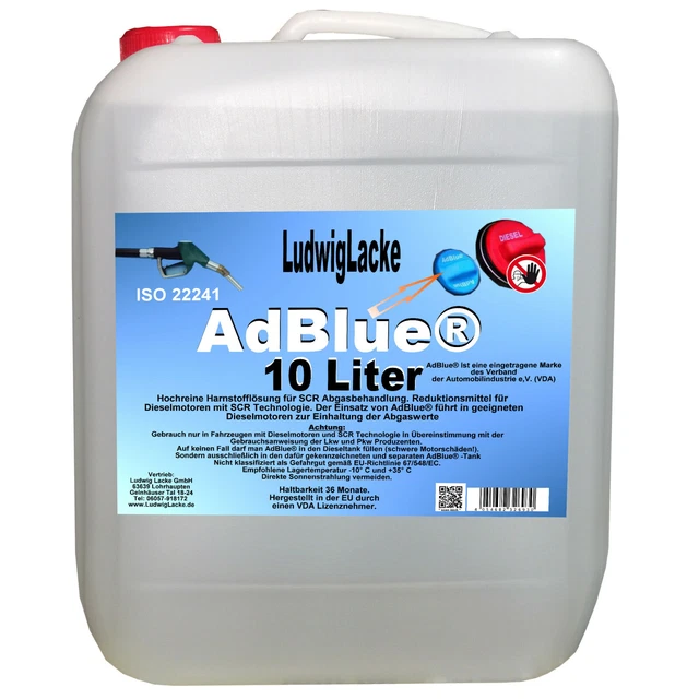 ADBLUE® 10 LITER Harnstofflösung für Dieselmotoren ohne Ausgießer EUR 19,99 - PicClick DE