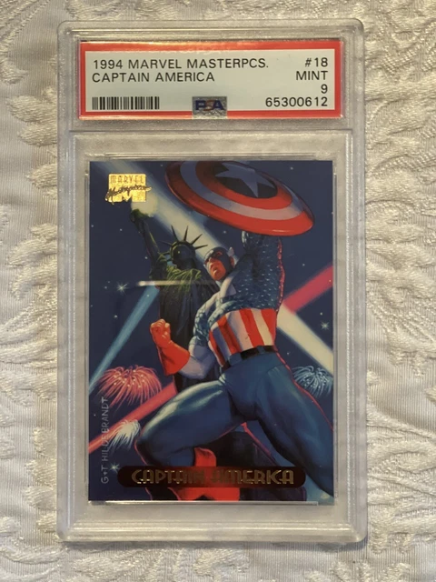 1994 MARVEL MASTERPIECES #18 Captain America PSA 9 MINT EUR 31,32 ...