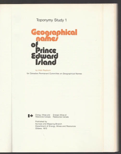 HISTORY OF PEI Place Names. Reference of Colonial Town Naming ...