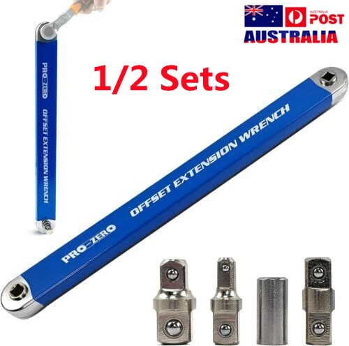 1/2 SETS SPANNER Extension Wrench Offset Ratchet Spanner Extender ...