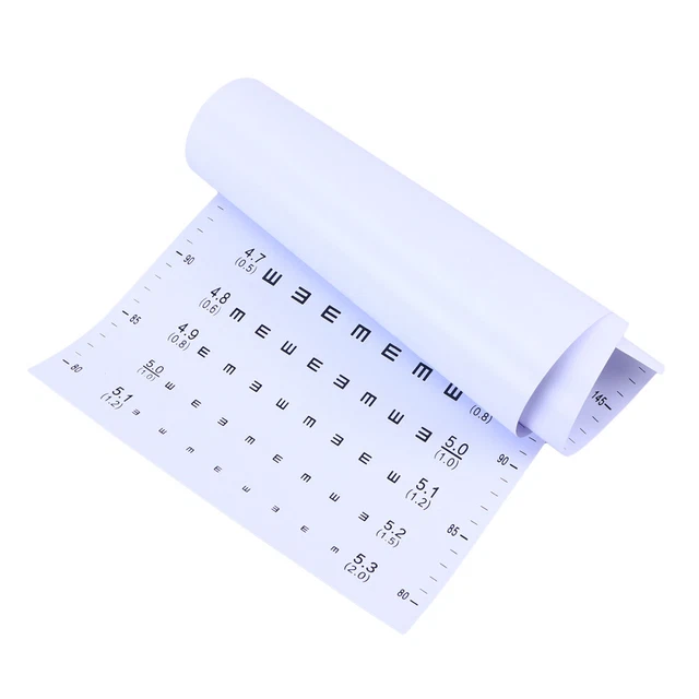 VISUAL TEST CHART Eye Exam Chart Logarithmic Eye Chart Eye Test Chart £ ...
