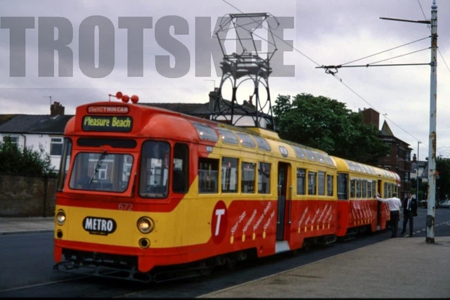35MM SLIDE BLACKPOOL Transport Single Decker Tram Strassenbahn 672 2003 Original £4.99 - PicClick UK