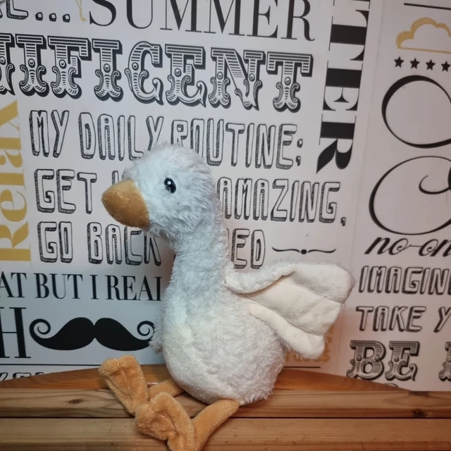 LITTLE DUTCH GOOSE Duck White Soft Toy Plush Comforter Bird Duckling £ ...