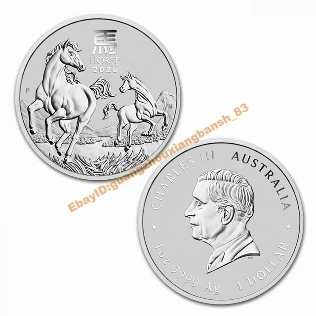 2026 AUSTRALIA 1 oz Silver Lunar Horse BU Series II $34.77 - PicClick CA