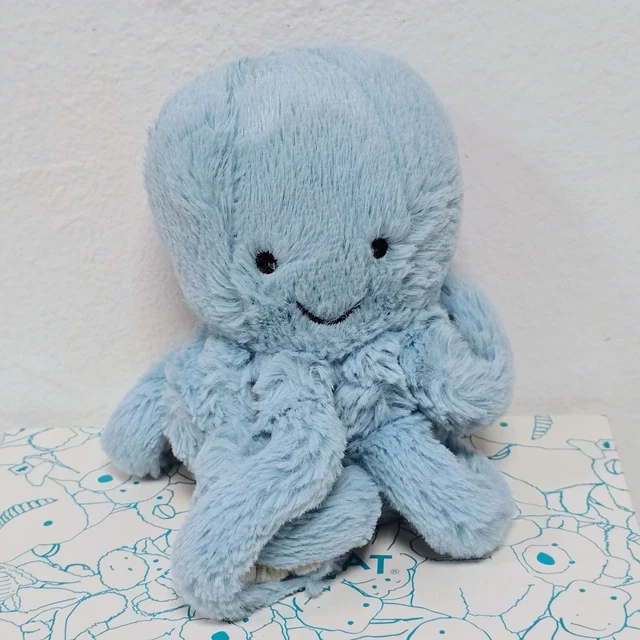 JELLYCAT BABY BOBBIE Octo - Small Bobby Light Blue Octopus Excellent ...