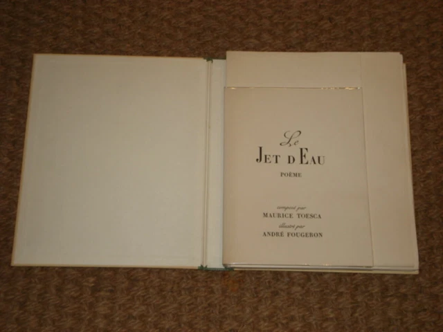 LE JET D'EAU. POEME | TOESCA MAURICE/ / FOUGERON ANDRE | Bon état EUR ... LE JET D'EAU. POEME | TOESCA MAURICE/ / FOUGERON ANDRE | Bon état EUR ...