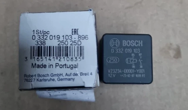 BOSCH 0332019103 MINI Relay 12V 30A, IP5K4, Operating Temperature -40d ...