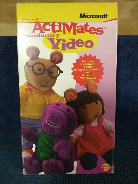 MICROSOFT ACTIMATES INTRODUCTORY Video VHS Barney & Friends + Arthur ...