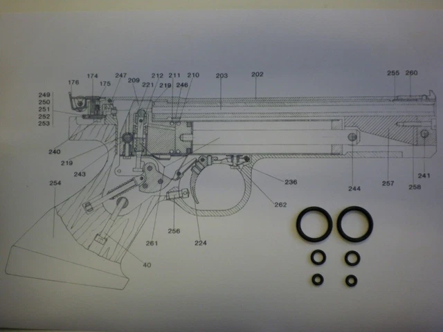FAS AP604 & AP609 Air Pistol Replacement O Ring/Seal Kit £7.25 ...