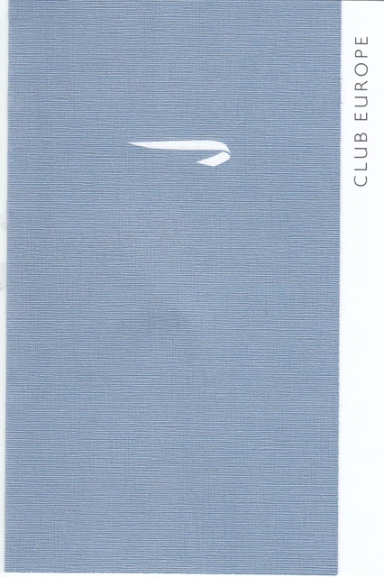 (142040) BRITISH AIRWAYS Club Europe Menu Gran Canaria Gatwick 2024 £3. ...