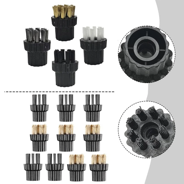 FOR STEAM MOP Brush Head Set with Soft and Brass Brushes for Efficient ...