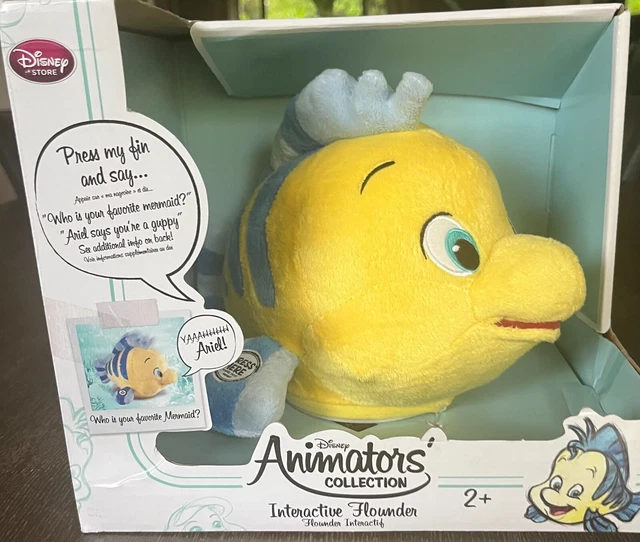DISNEY ANIMATORS COLLECTION Interactive Little Mermaid Flounder Plush Doll Glow £16.25 - PicClick UK