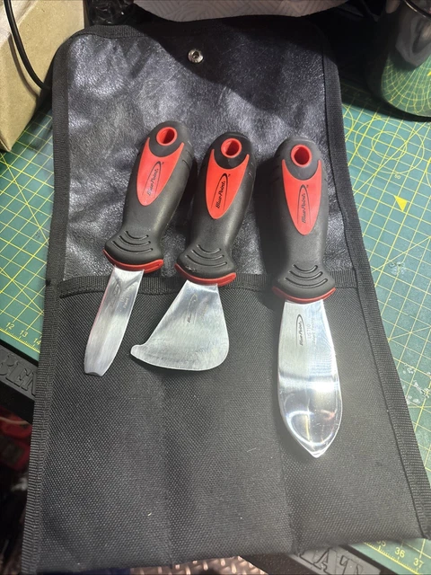 BLUE POINT (BY Snap On) 3 pc Knif Blade Scraper Kit USS103 In Pouch £ ...