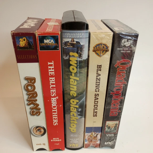 FUN 70S EARLY 80s VHS Movie Lot 5 Tapes Blues Brothers Porky's Blazing ...