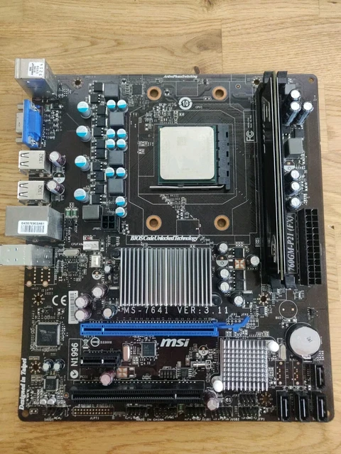 MSI MS-7641 MOTHERBOARD With 8gb DDR3 RAM and AMD Athlon II X4 640 £45. ...
