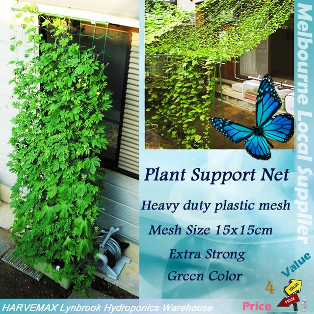 HYDROPONIC GROW NET Plant Climb Support Mesh Web 2x10M Fruit Strong ...