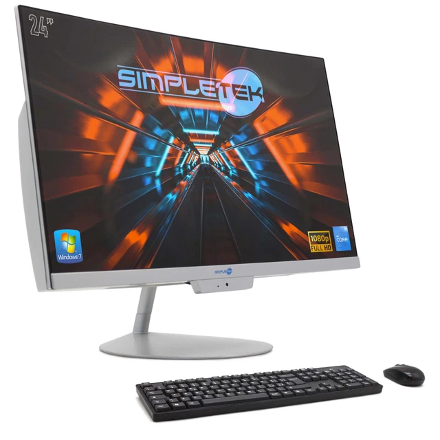 AIO ALL IN ONE i5 24" FULL HD WIN 7 RAM 4GB SSD 120GB PC COMPUTER FISSO ...