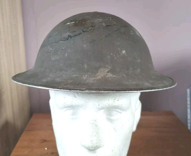 ORIGINAL WW2 ORIGINAL British Home Guard Mk 1 Steel Brodie Helmet 1942 ...