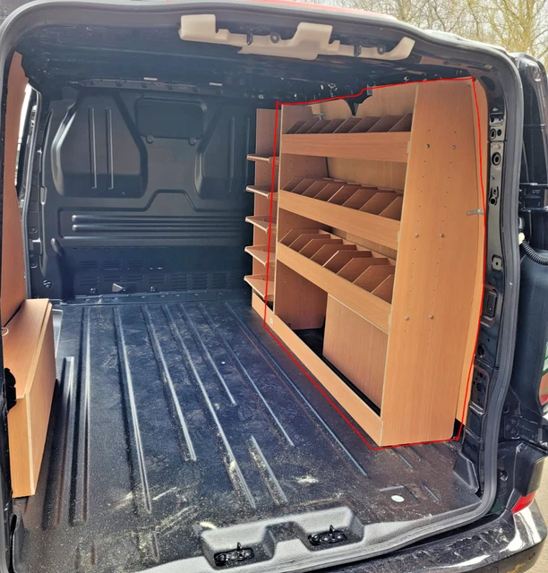FORD TRANSIT CUSTOM 2024 LWB, Plywood Van racking, Shelving - Flat Pack ...