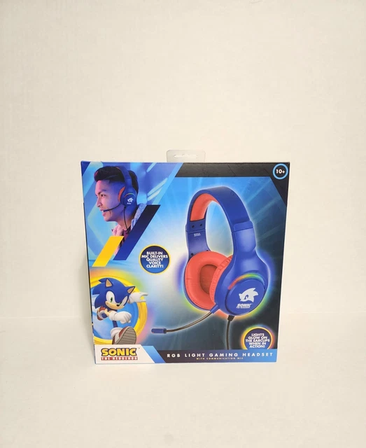 SONIC THE HEDGEHOG RGB Light Up Gaming Headset W/ Communication Mic ...
