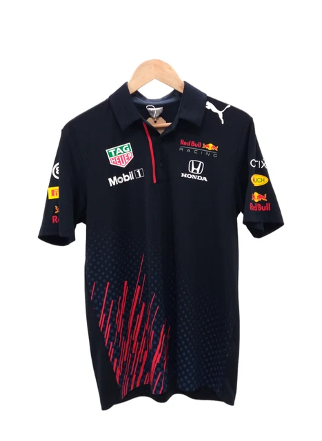 PUMA F1 RED bull Racing Blue Sponsor Men's Active Polo Shirt UK MEDIUM ...