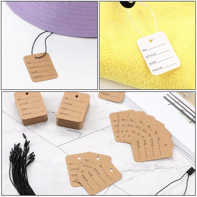 RETAIL FITTINGS SNAP Lock Clothing Label Price Tags Hang Tag String ...