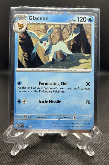 POKEMON 2025 PRISMATIC Evolutions Glaceon 171 Promo Cosmos Black Star ...