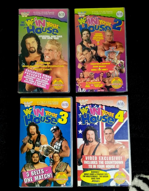 WWF IN YOUR House VHS Bundle (PAL) 4 Original Video's WWE WCW AEW *NO ...
