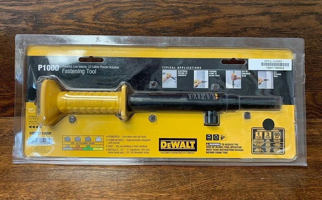 DEWALT P1000 HAMMER Fastening Tool, Single Shot Powder Actuated Hammer ...