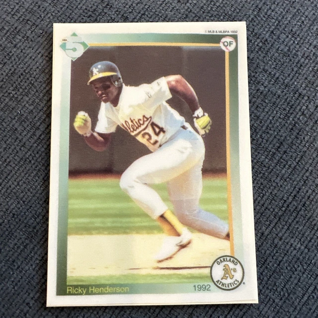 AUTOCOLLANTS RÉUTILISABLES RICKEY HENDERSON 1992 Original Products, Inc ...