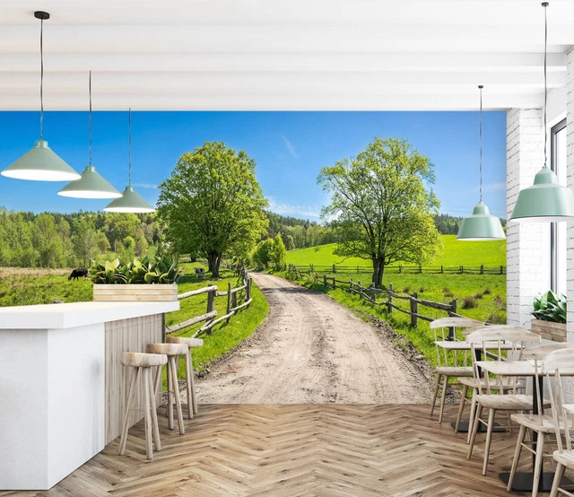 3D GREEN TREES Lawn G13473 Wallpaper Wall Murals Removable Self ...