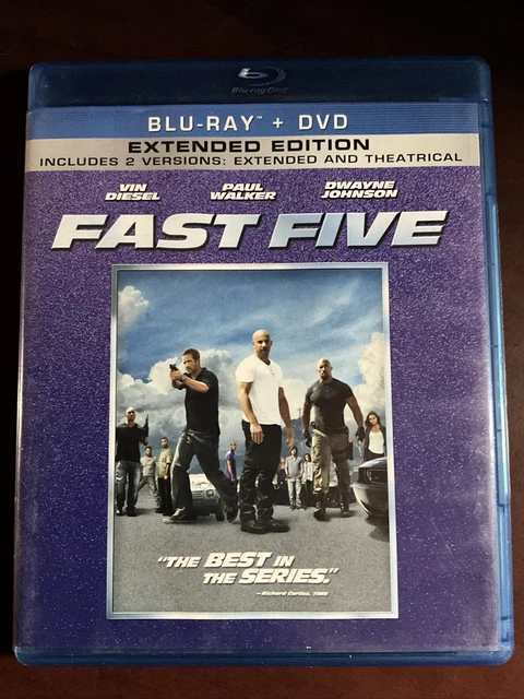 FAST FIVE (BLU-RAY/DVD, 2011, 2-Disc Set, Rated/Unrated) £2.36 ...