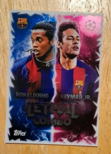 TOPPS MATCH ATTAX UCC 2025 26 Lethal Combo Ronaldinho Neymar Jr £75.00 ...