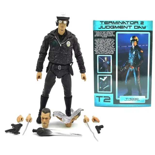 NECA TERMINATOR 2: Judgement Day T-1000 Motorcycle Cop Action Figure ...