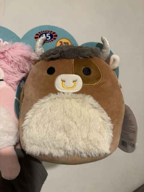 SQUISHMALLOW DUO 8” Shep the Brown Bull & Brina the Pink Bigfoot BNWT £ ... SQUISHMALLOW DUO 8” Shep the Brown Bull & Brina the Pink Bigfoot BNWT £ ...