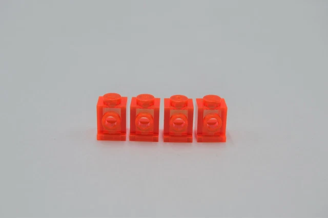 LEGO 4 X Convertisseur Support Trans-Neon Orange Brique 1x1 Headlight ...