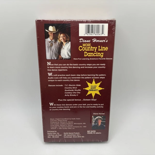 *SEALED* DIANE HORNER'S More Country Line Dancing VHS 1993 - Brand New ...