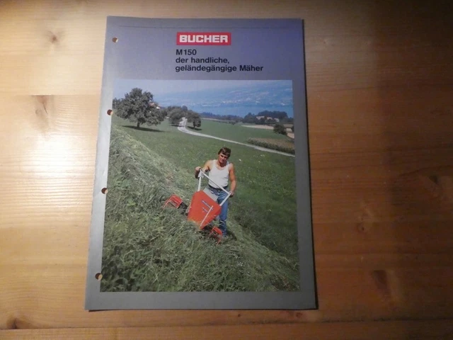 BUCHER M 150 Motormäher, Prospekt, Einachser, Balkenmäher EUR 2,99 ...