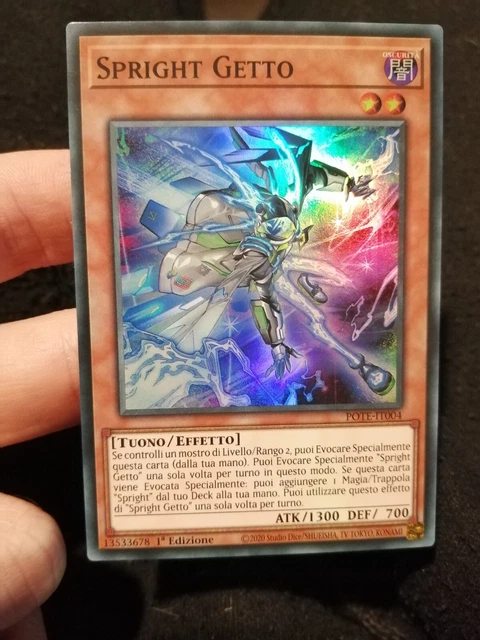 YUGIOH SPRIGHT JET Card POT-IT004 Super Rare 1st First Edition ITA NM £ ...