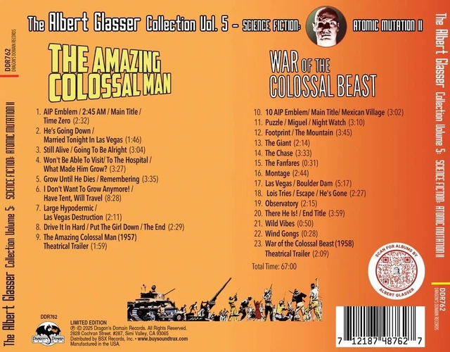 LE FANTASTIQUE HOMME Colosse (Musique De Film) - Albert Glasser (Cd ...