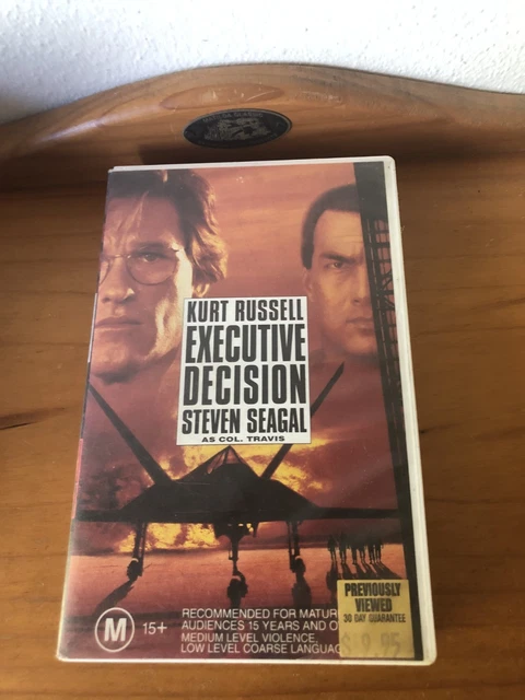 EXECUTIVE DECISION VHS Kurt Russell Steven Seagal PAL Format Ex Rental ...