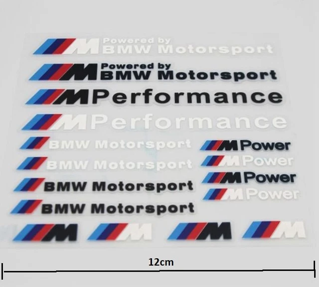 BMW M POWER Performance Motorsport Logo Badge Emblem Sticker M3 M5 E30 ...