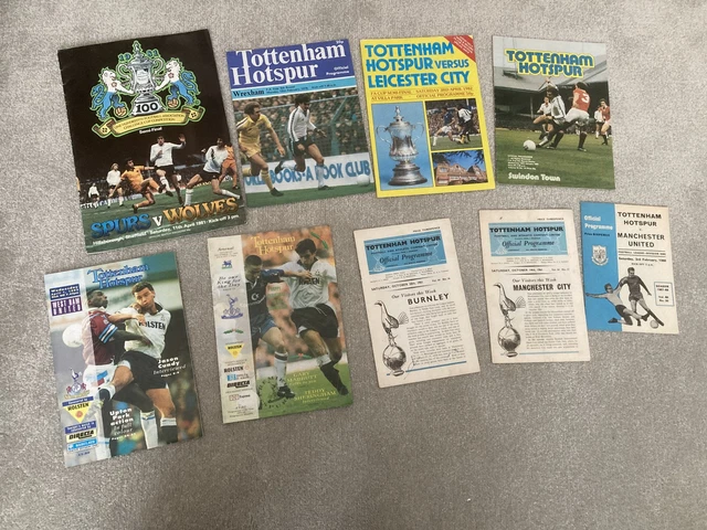 9 SPURS PROGRAMMES (1961-1992). Various competitions, including 2 FA ...